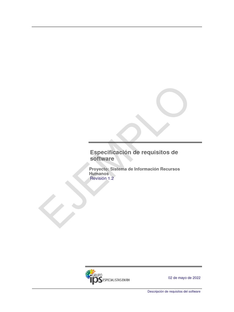 Ejemplo - Documento - SRS | PDF | Software | Usuario (informática)