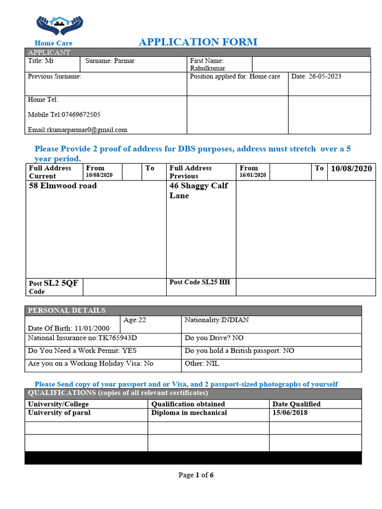 1 Application Form 23-04-2021 | PDF