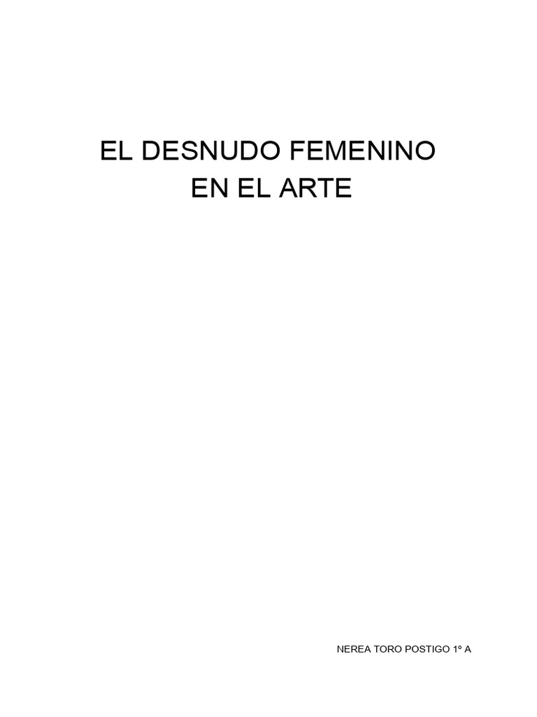 El Desnudo Femenino | PDF