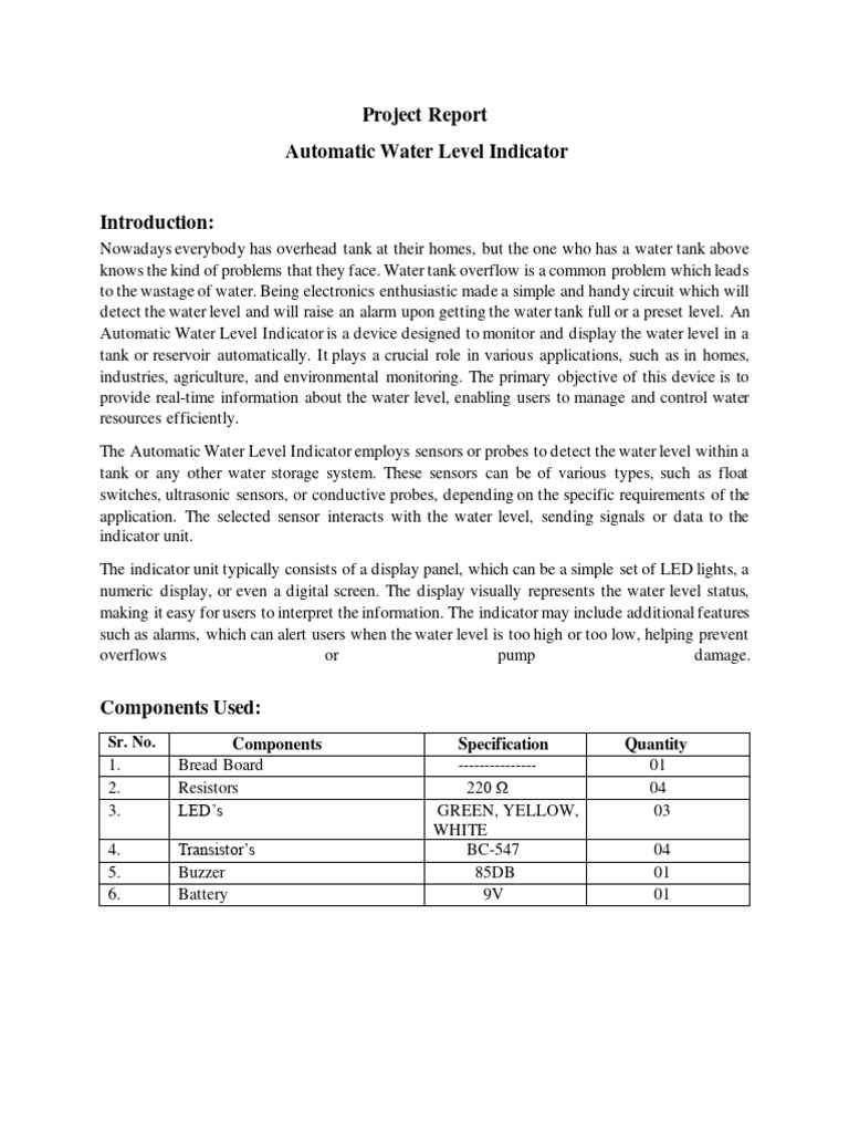 Water Level Controller | PDF | Bipolar Junction Transistor | Amplifier