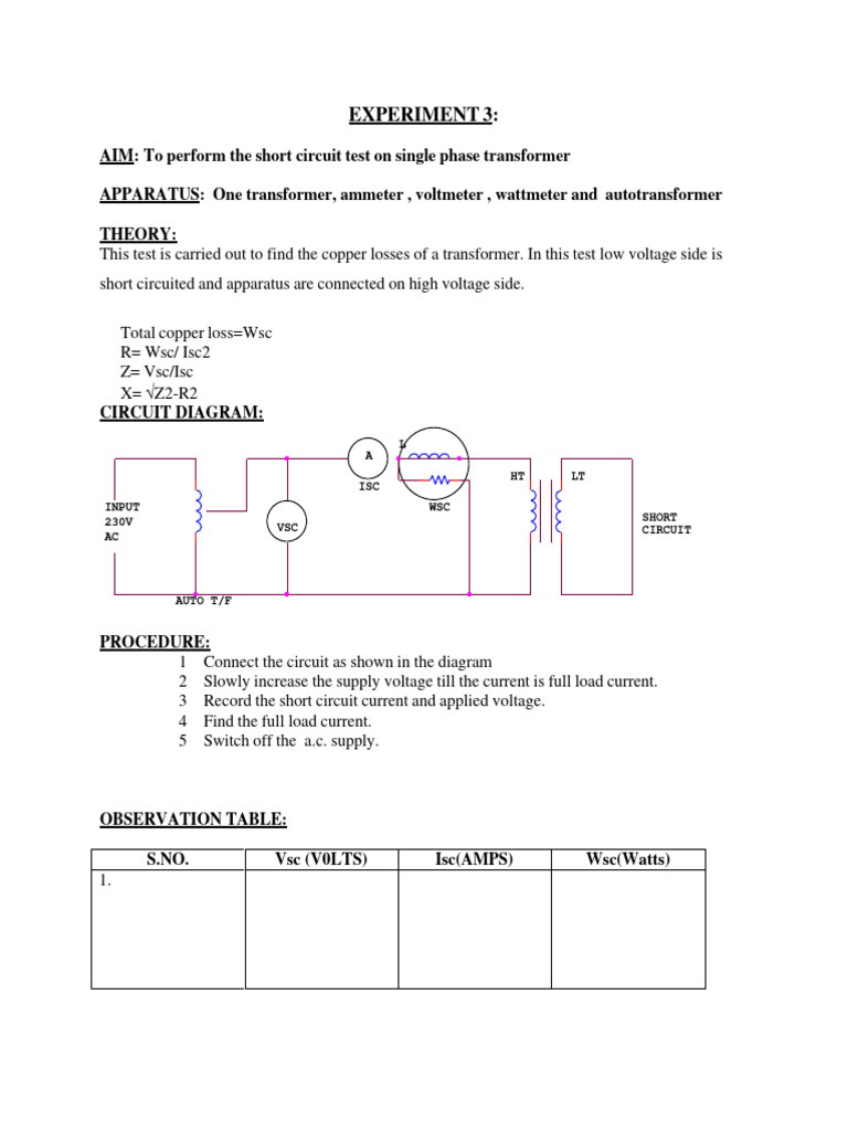 Pages From Transformer Course Lab-3 | PDF | Transformer | Voltage