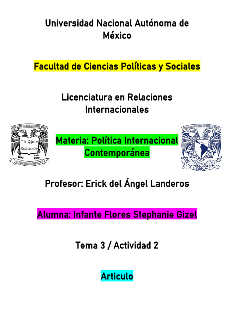 Sgif - Act2 Tema 3 (Articulo China-Euu) | PDF | China | Política mundial