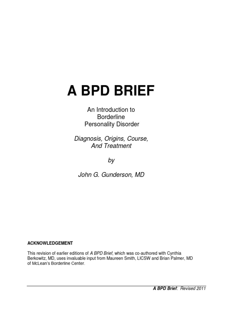 Borderline | PDF | Borderline Personality Disorder | Dialectical ...
