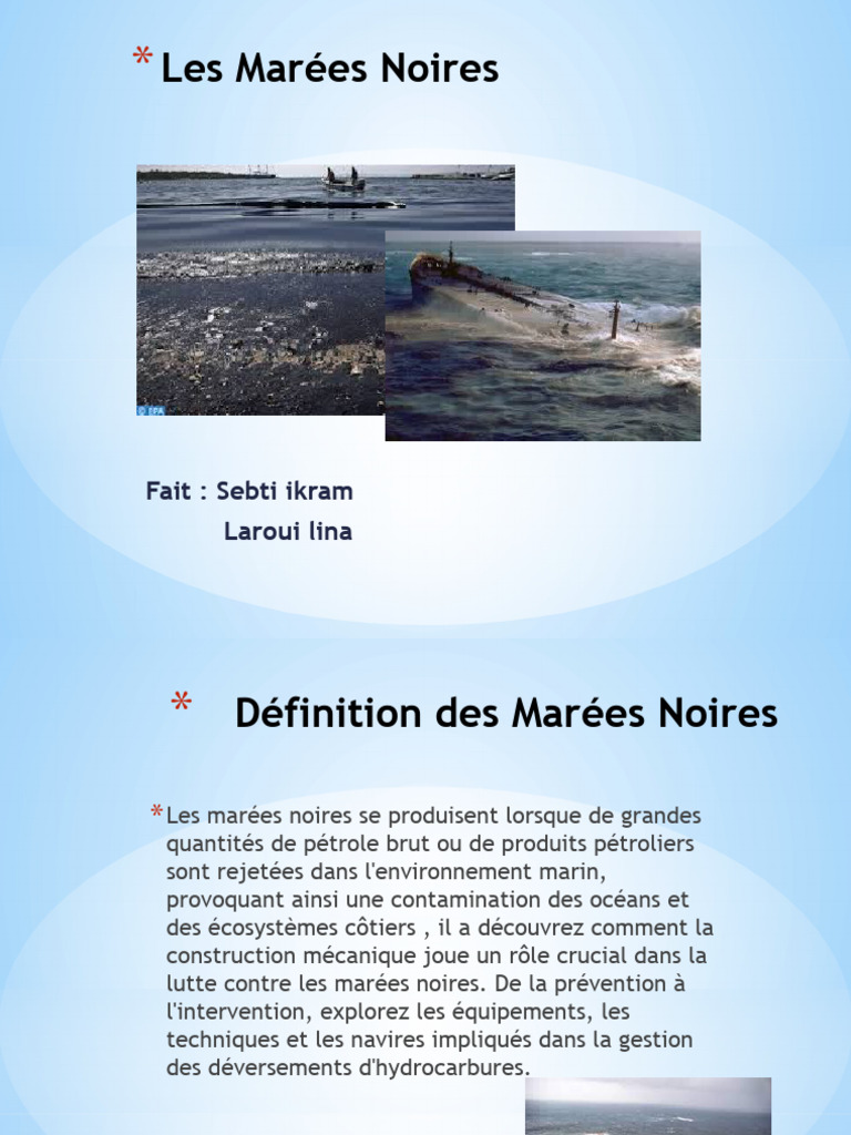 Comprendre les Marées Noires | PDF | Marée noire | Pétrole