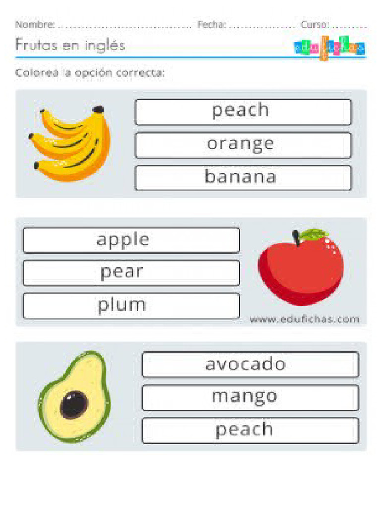 Ficha Ingles | PDF
