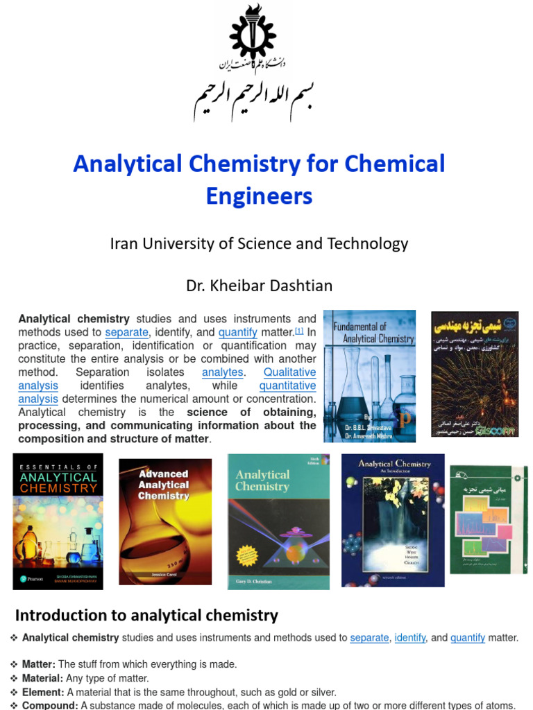Analytical Chemistry Methods Overview | PDF