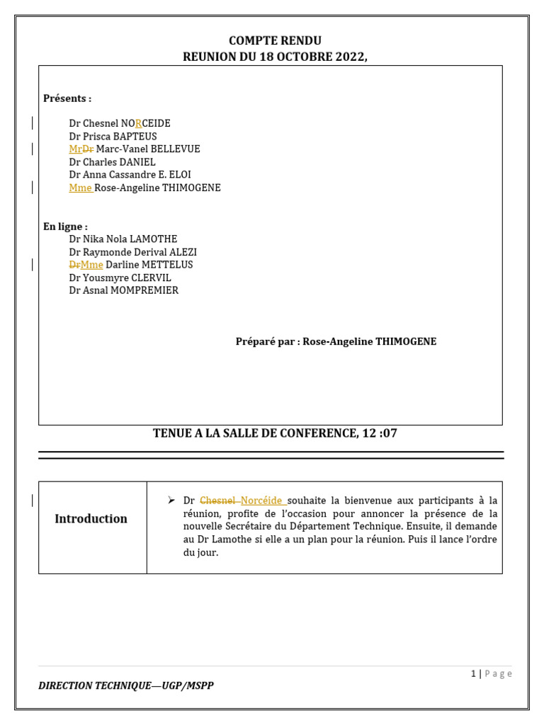 Compte rendu réunion du 18 octobre 2022 | PDF