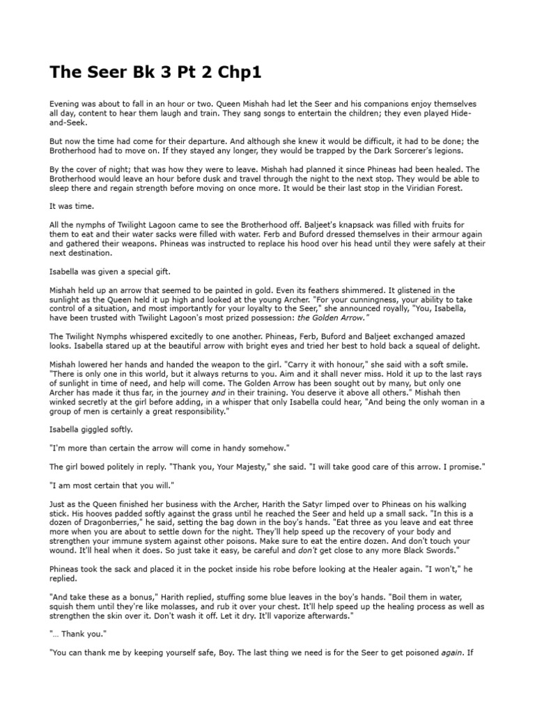 The Seer BK 3 PT 2 Chp1 | PDF | Religion & Spirituality | Poetry