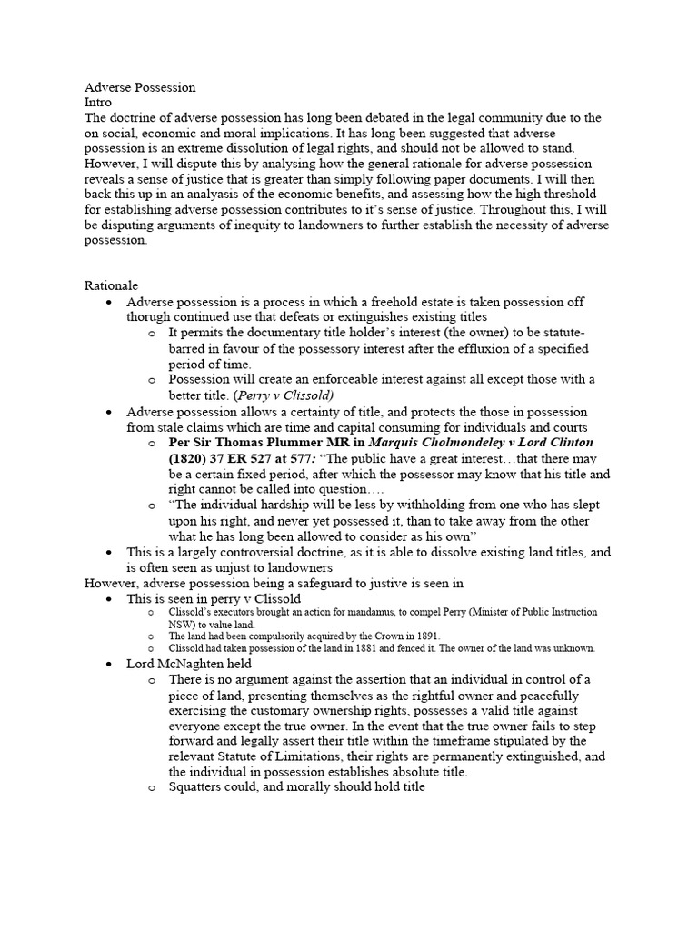 Essay Notes | PDF