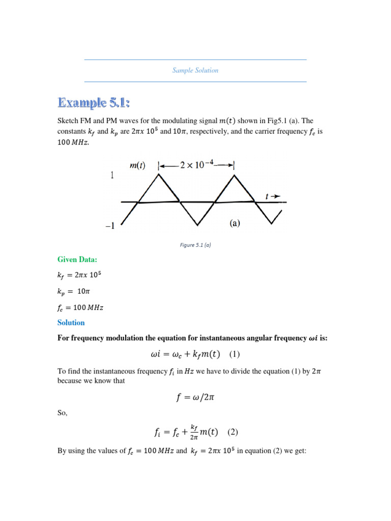 Assignment4 Solutions | PDF | Frequency Modulation | Modulation