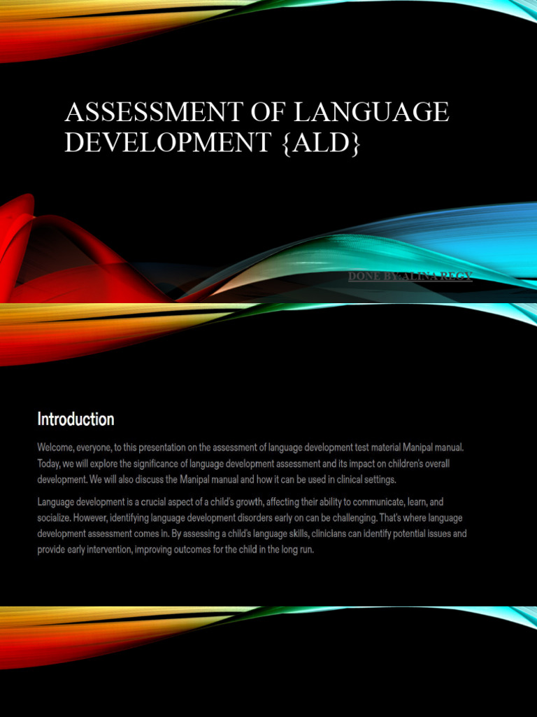 Assessment of Language Development (Ald) | PDF | Word | Morphology ...