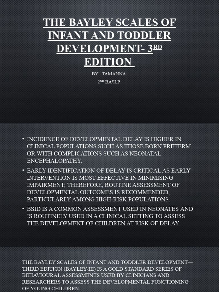 Bayley III | PDF | Human Life Stages | Psychological Concepts