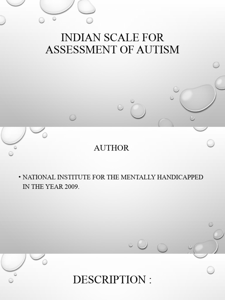 Indian Scale For Assessment of Autism | PDF | Autism Spectrum ...