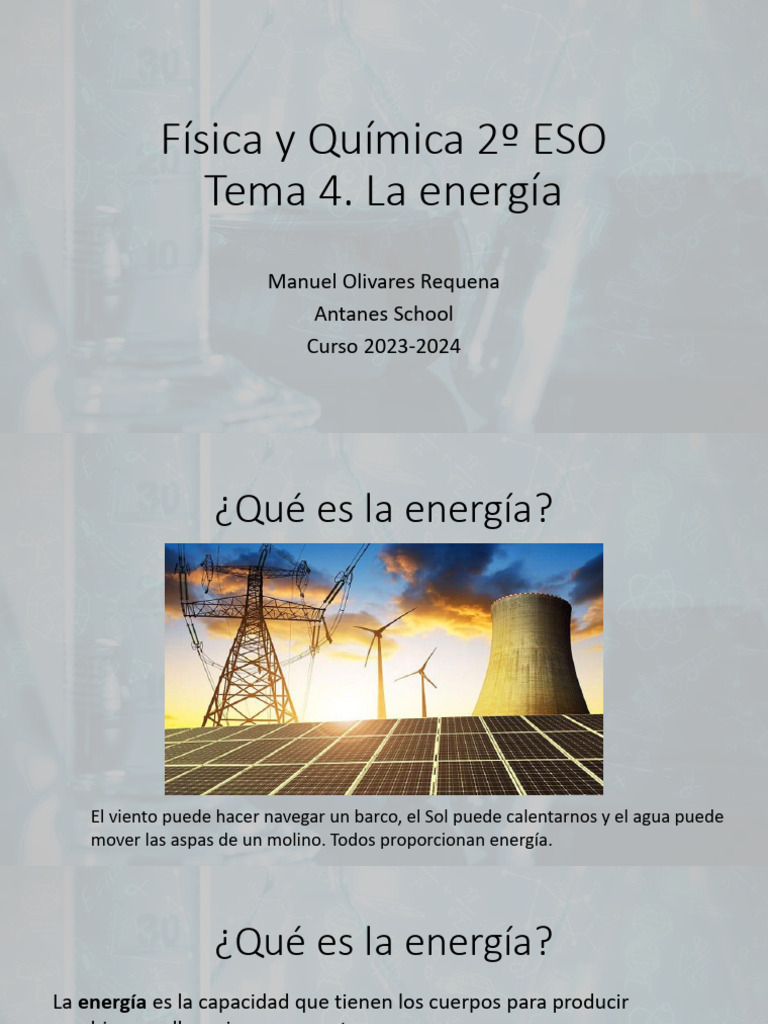 FyQ - 2 ESO - 4 La Energía | PDF