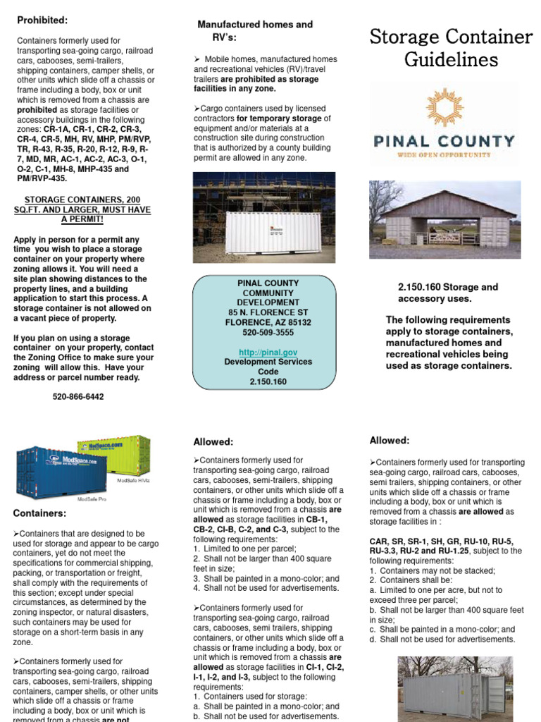 Storage Containers Brochure | PDF | Recreational Vehicle | Semi Trailer ...