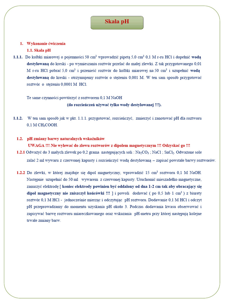 Cw1 Skala PH | PDF