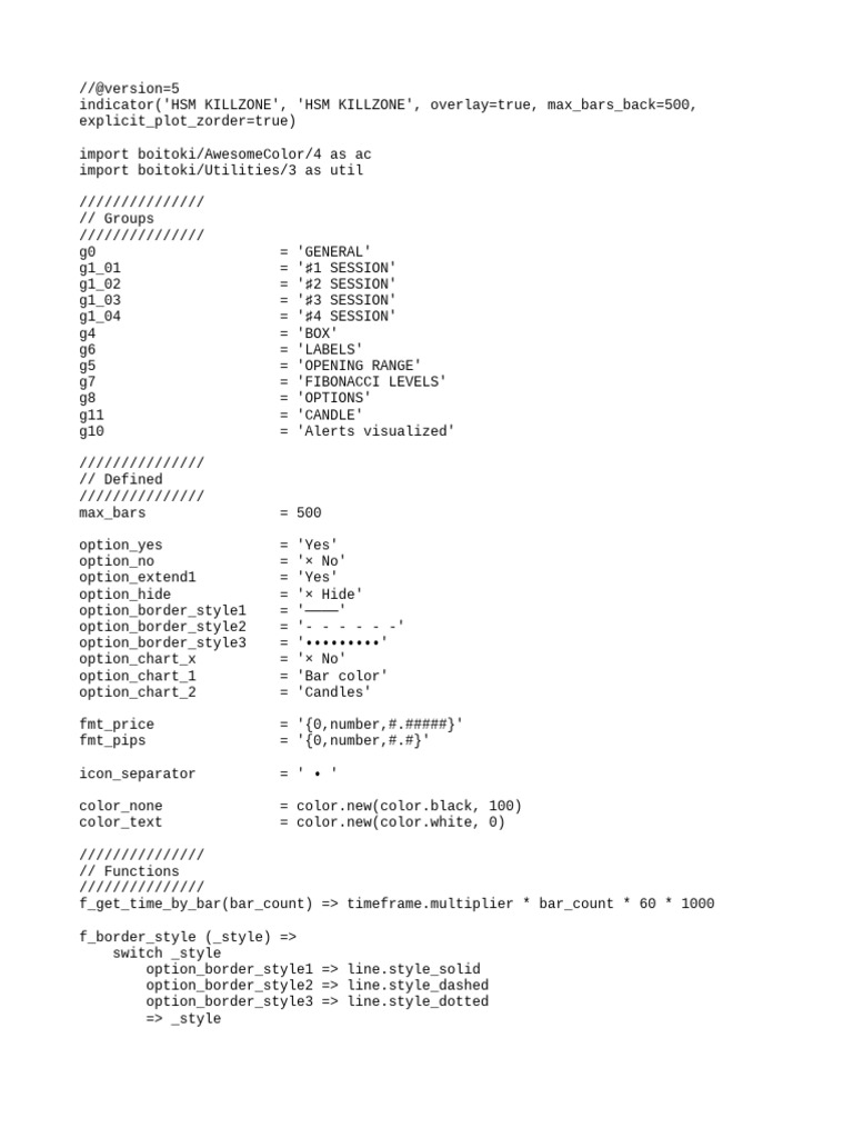 Killzones Done | PDF | Computer Programming | Computing