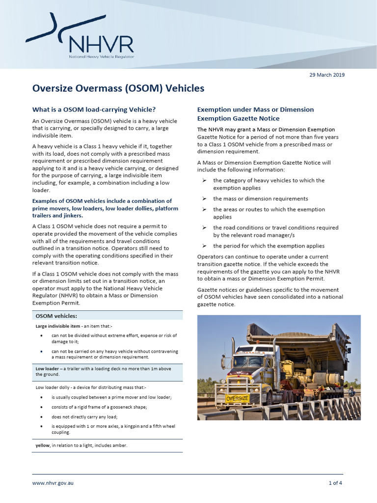 0121 Oversize Overmass | PDF | Trailer (Vehicle) | Land Transport