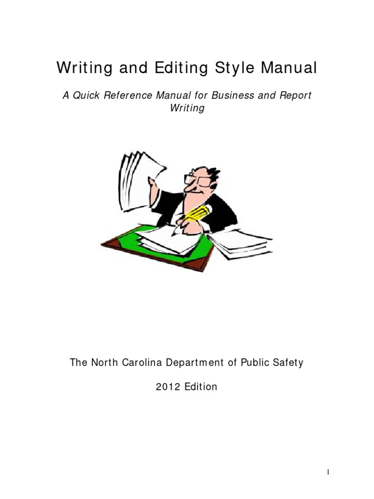 Writing and Editing Style Manual NCDPS | PDF | Comma | Semiotics