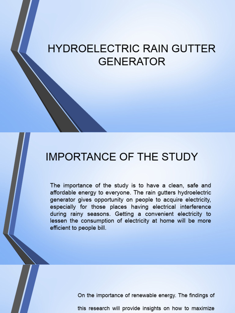 Hydroelectric Rain Gutter Generator | PDF