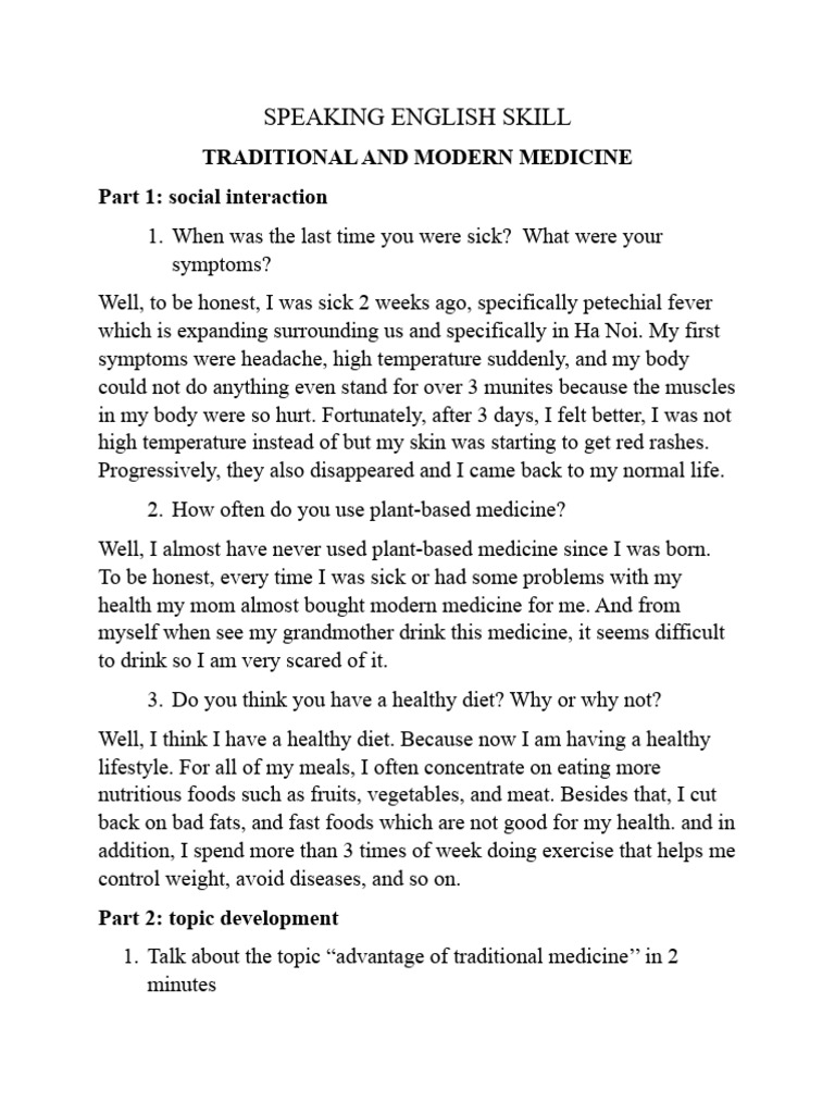 Speaking 4 | PDF | Sleep | Dieting