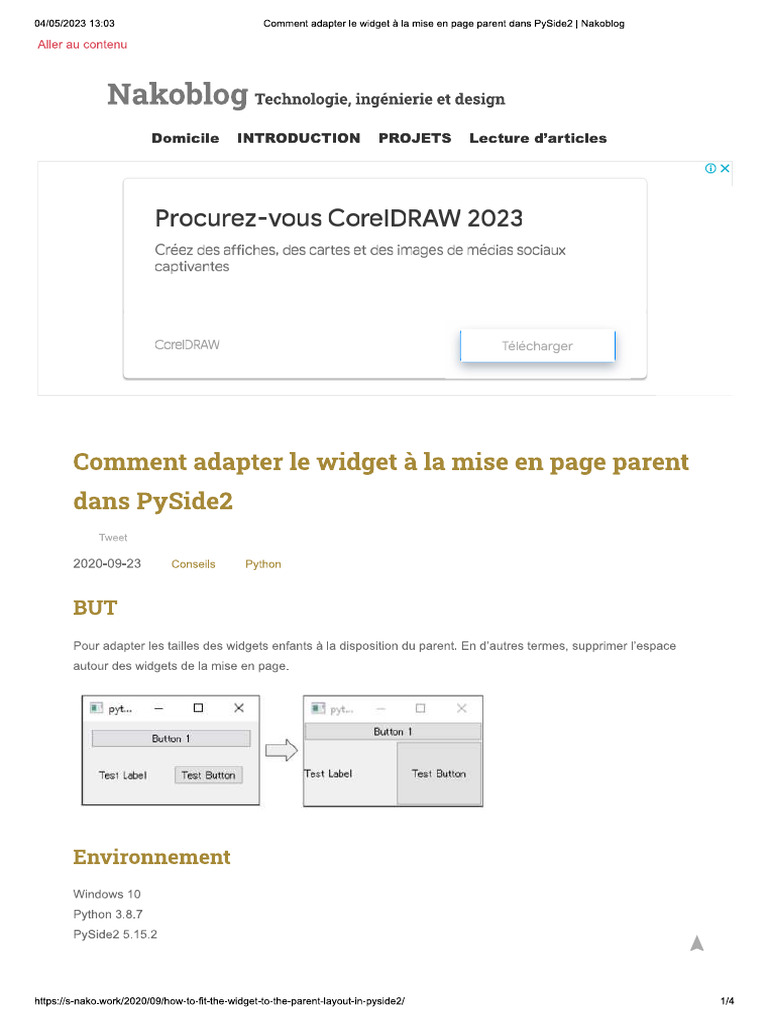 Adapter Le Widget À La Mise en Page Parent | PDF