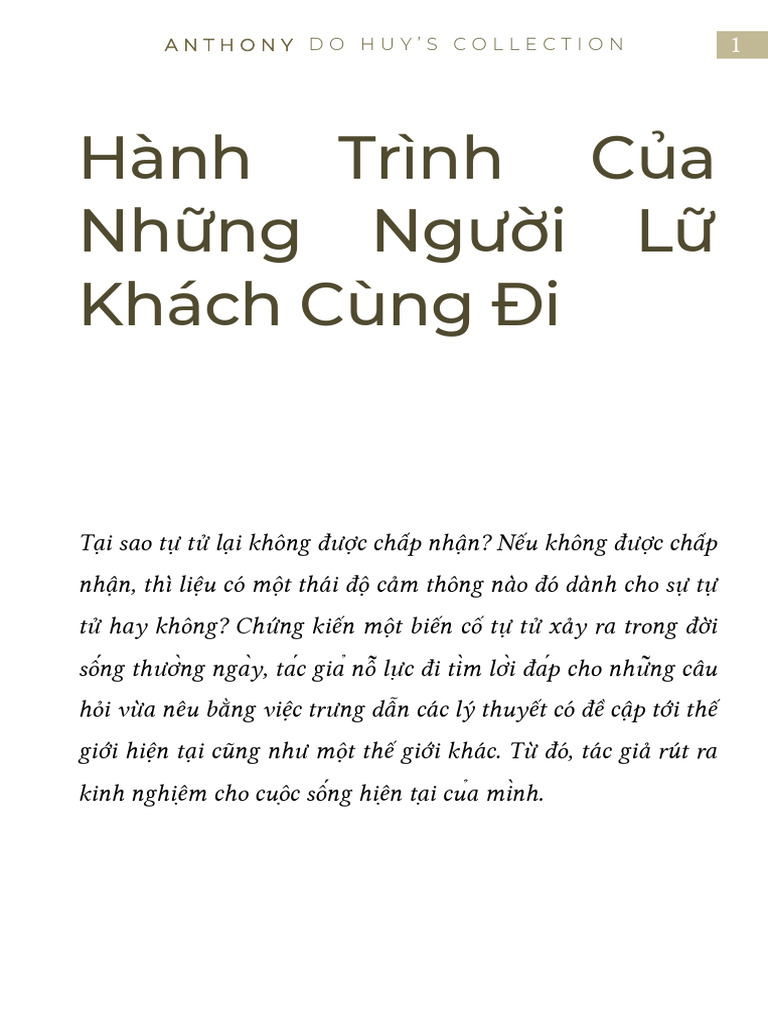 Hành Trình C A NH NG Ngư I L Khách Cùng Đi | PDF