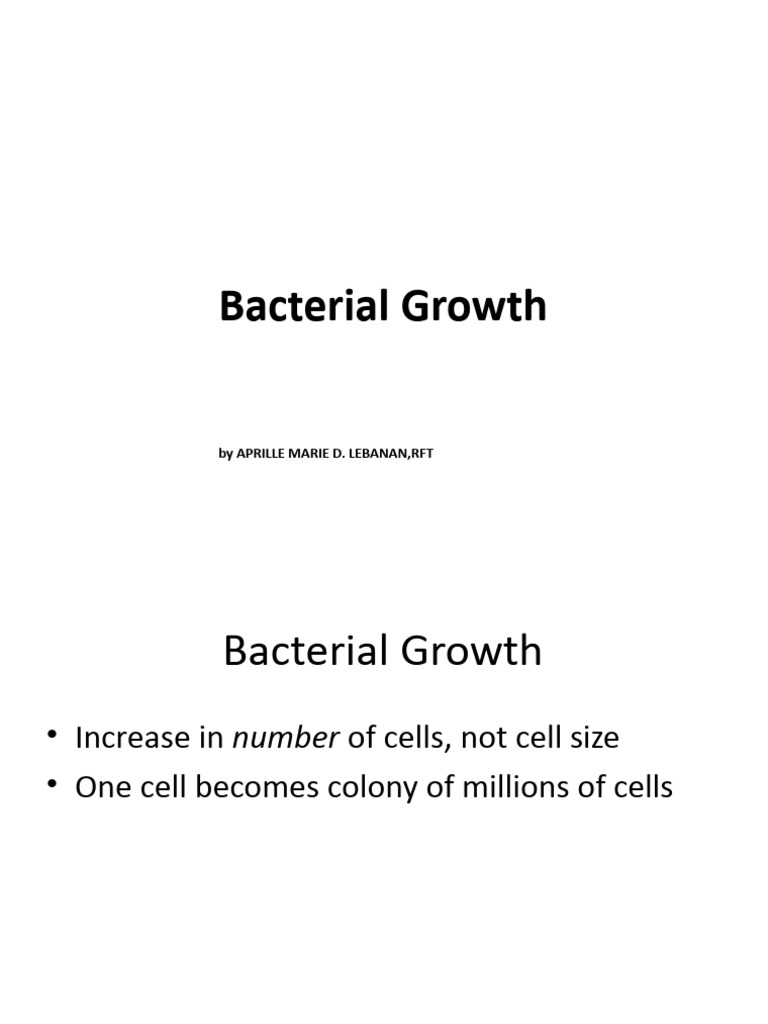 Bacterial Growth | PDF | Bacteria | Ph