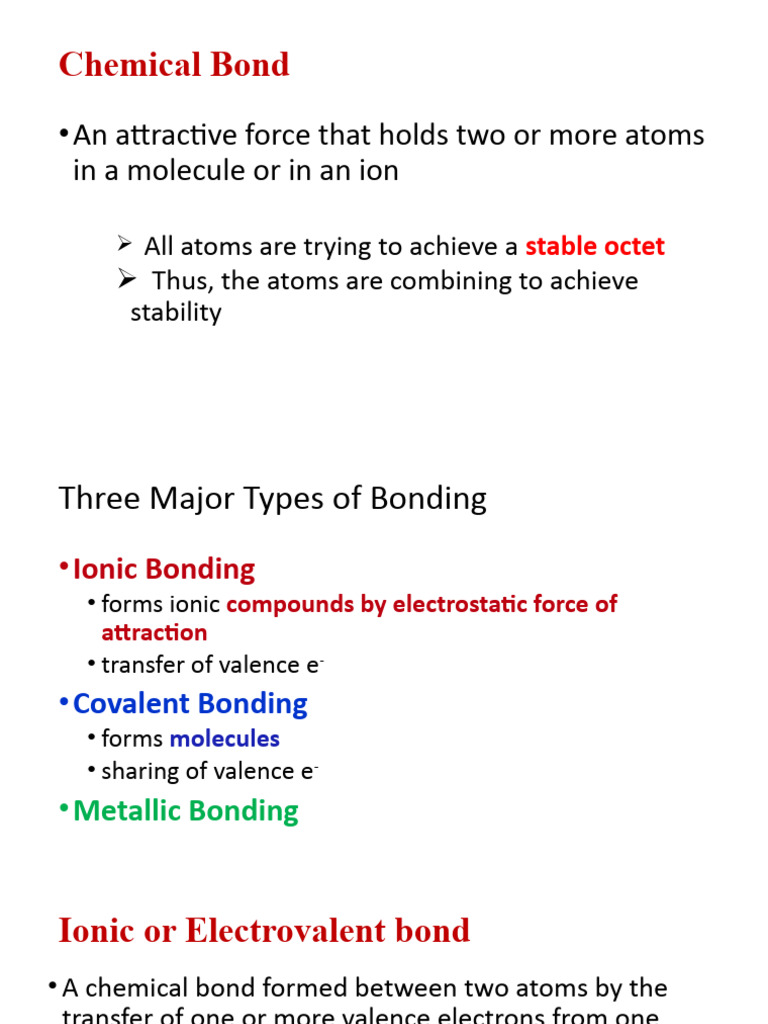 Chemical Bonding | PDF