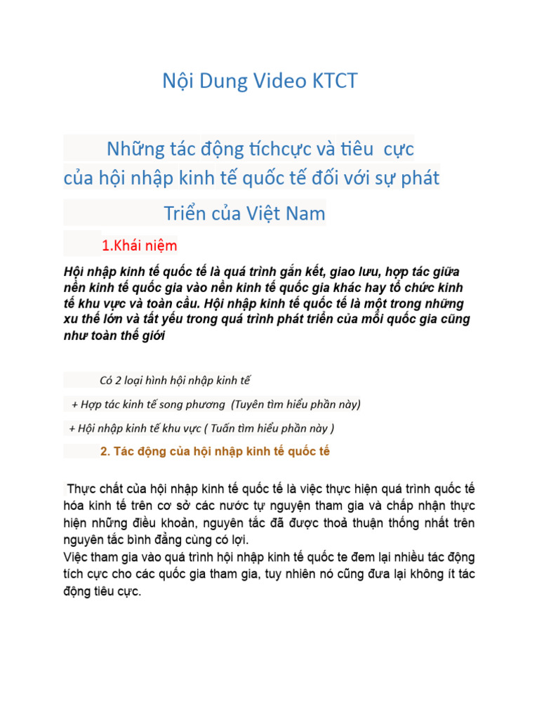 N I Dung Video KTCT | PDF