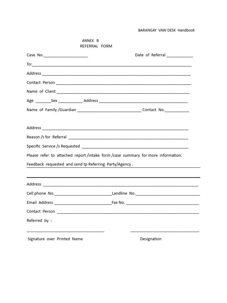 BARANGAY VAW DESK Handbook | PDF