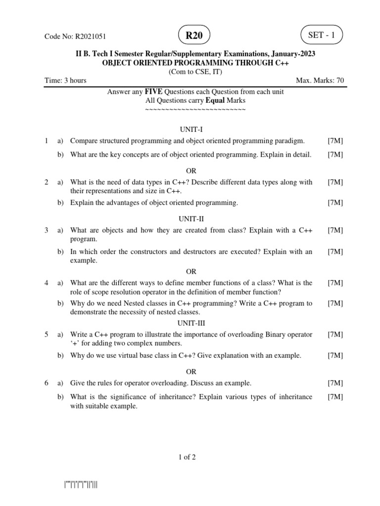 OBJECT ORIENTED PROGRAMMING THROUGH C Jan 2023 | PDF | C++ | Class ... OBJECT ORIENTED PROGRAMMING THROUGH C Jan 2023 | PDF | C++ | Class ...