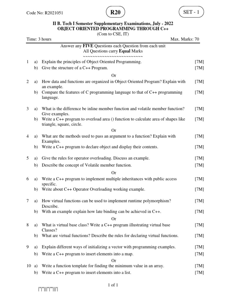 Object Oriented Programming Through C July 2022 | PDF | C++ | Method (Computer Programming)