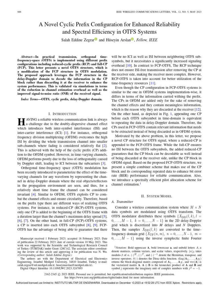 A Novel Cyclic Prefix Configuration For Enhanced Reliability and ...