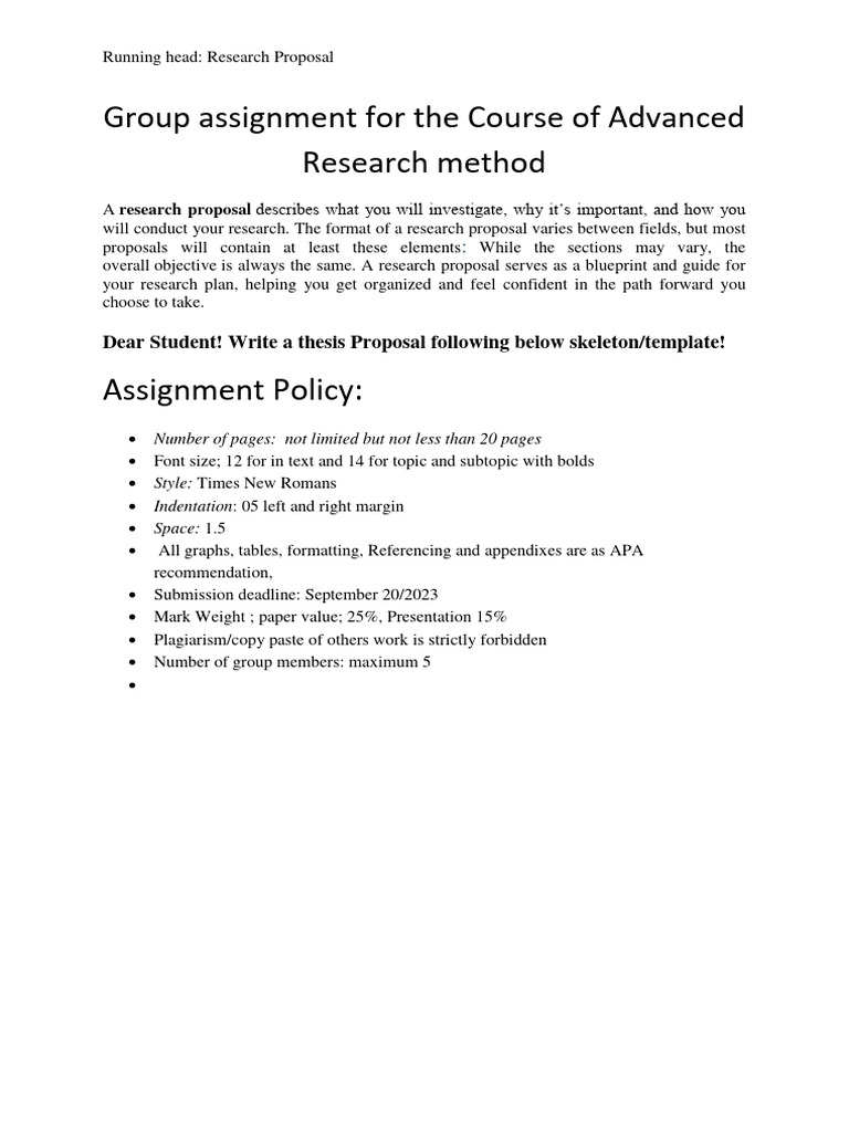 MBA Advanced Research Method Group Assignment | PDF | Scientific Method ... MBA Advanced Research Method Group Assignment | PDF | Scientific Method ...