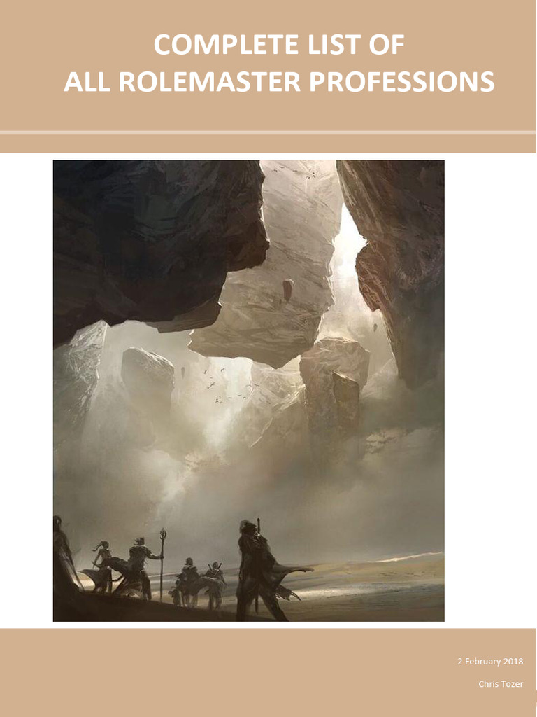 All Rolemaster Professions - Feb 2018 | Download Free PDF | Magician ...