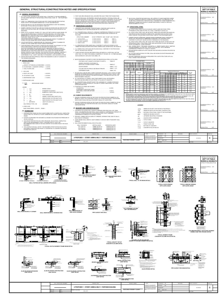 Ipil - Main Building Structural Plan - 10.10.23 | PDF | Structural ...