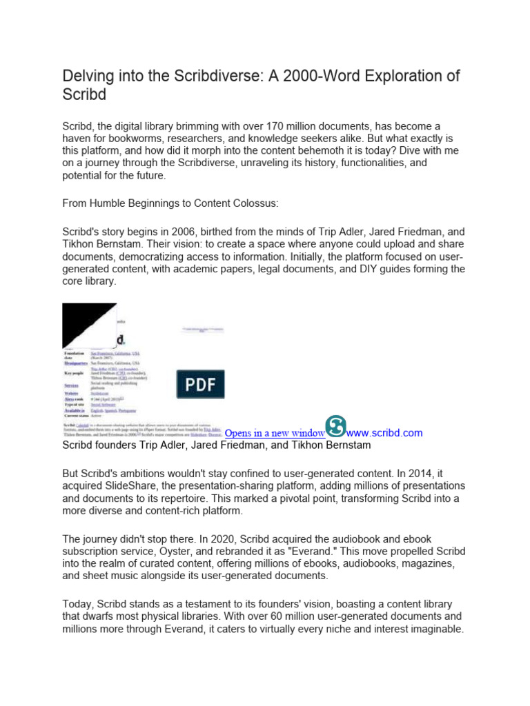 Scribd Journey | PDF | Computers