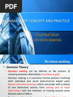 Introduction To Management Chapter Four | PDF | Decision Making | Risk
