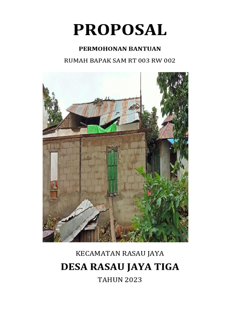 Proposal Bantuan Renovasi Rumah Sam | PDF