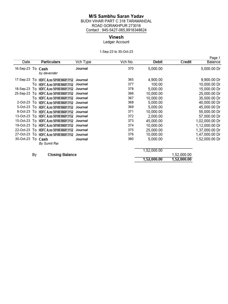 Tally Ledger | PDF | Debits And Credits | Service Industries