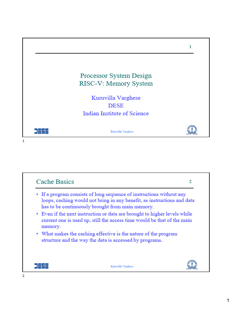 RISC-V Memory System | PDF