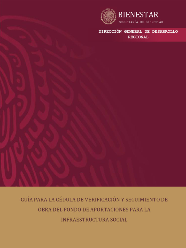 Guia para C Dula de Verificacion Obras 2020 | PDF | Infraestructura | Pobreza
