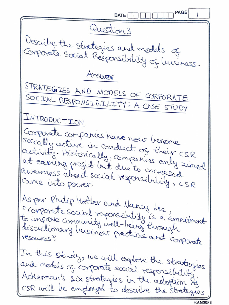 CSR Case Study | PDF