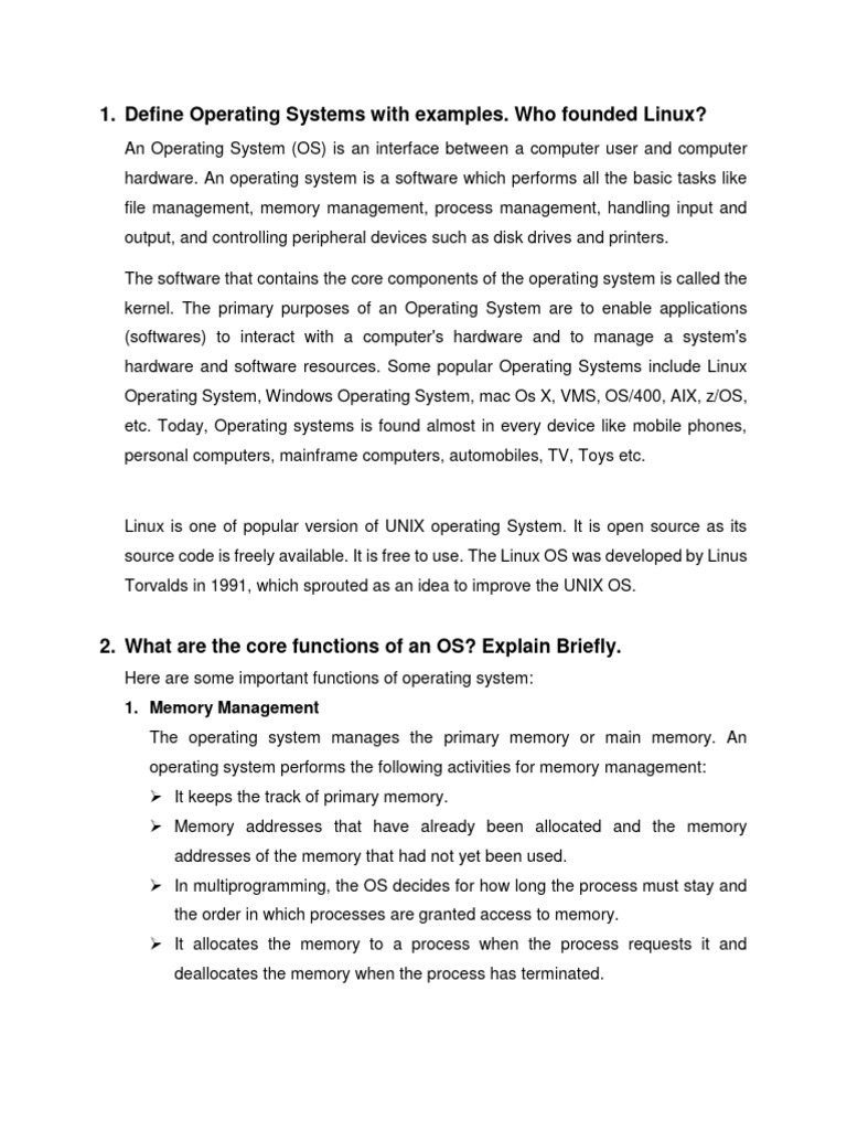 Operating System Pdf Operating System 64 Bit Computing