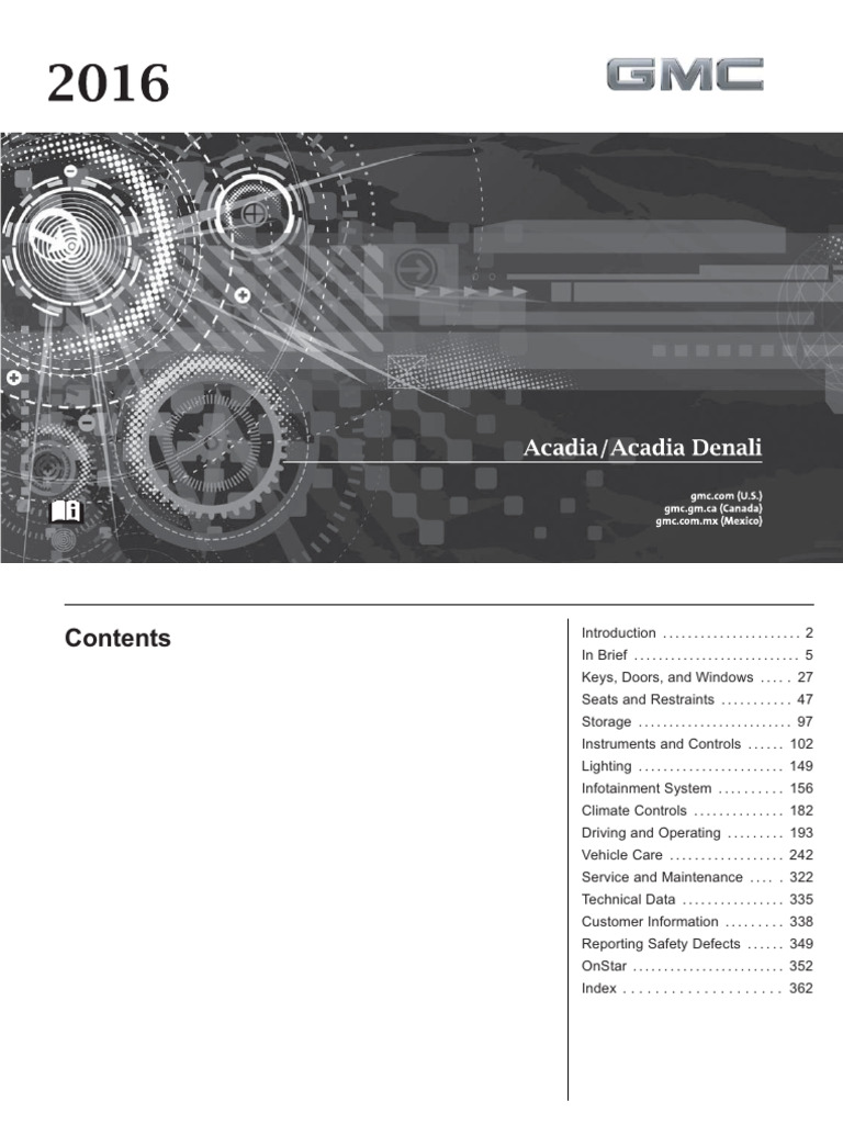GMC-Acadia 2016 EN-US US 268871e1f1 | PDF | Transportation Engineering ...