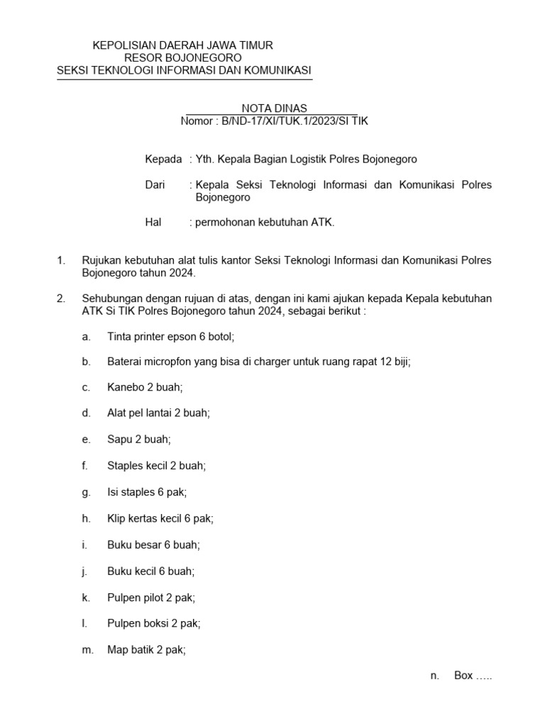 Nodin Renbut Atk Tik 2024 | PDF