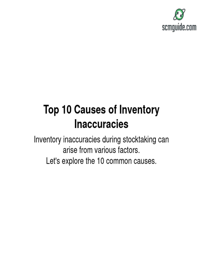 Inventory Accuracy Challenges | PDF