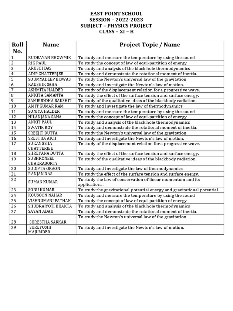 Class Xi Physics Project-2 | PDF | Motion (Physics) | Physics
