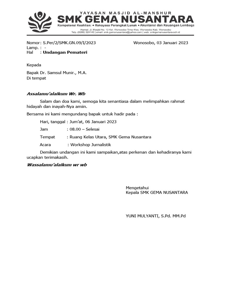 Undangan Workshop | PDF